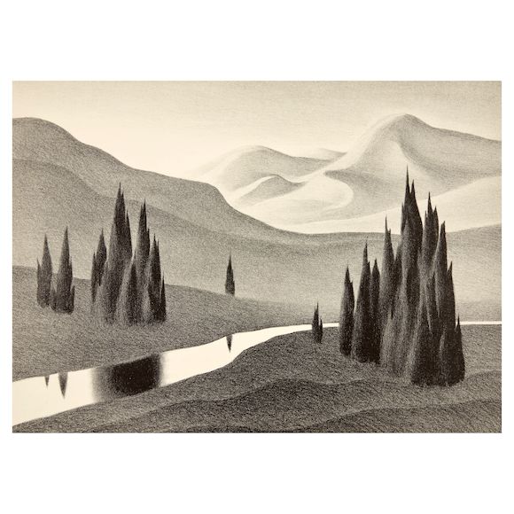 Bonhams Skinner : Ellison Hoover (1888-1955); Stream in the Mountains;