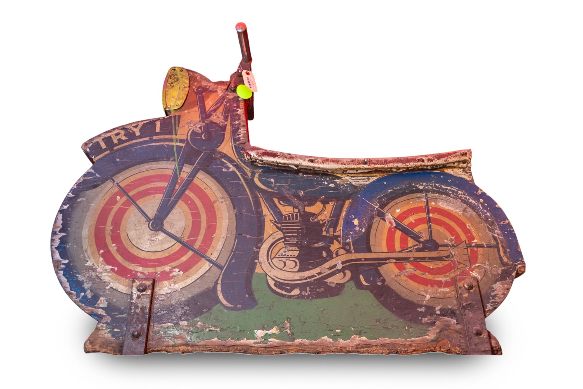 Bonhams Cars : An antique Wooden Carousel motorcycle,