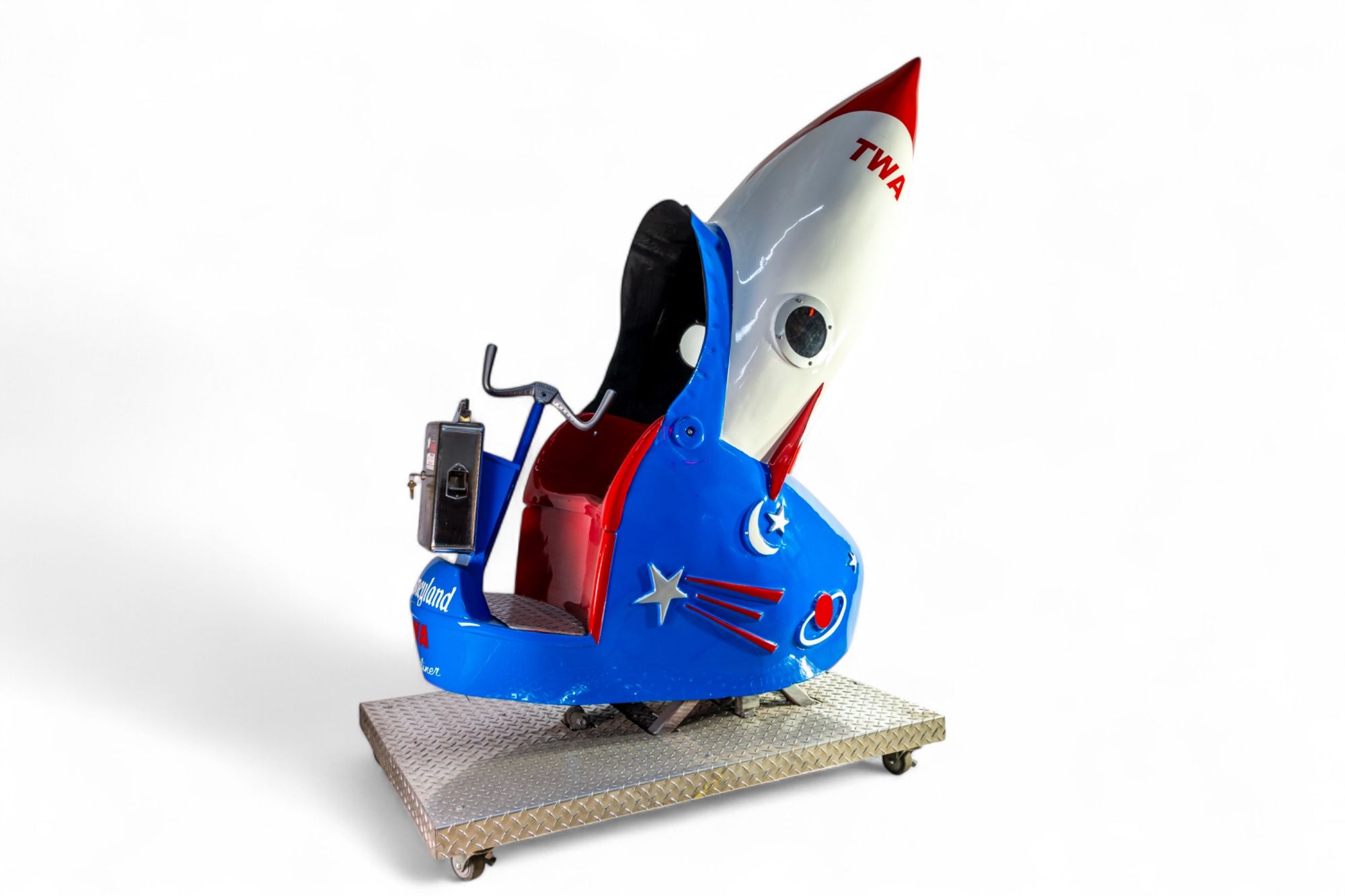Bonhams Cars : 1970s 'TWA Moonliner' coin-operated rocket amusement ride,