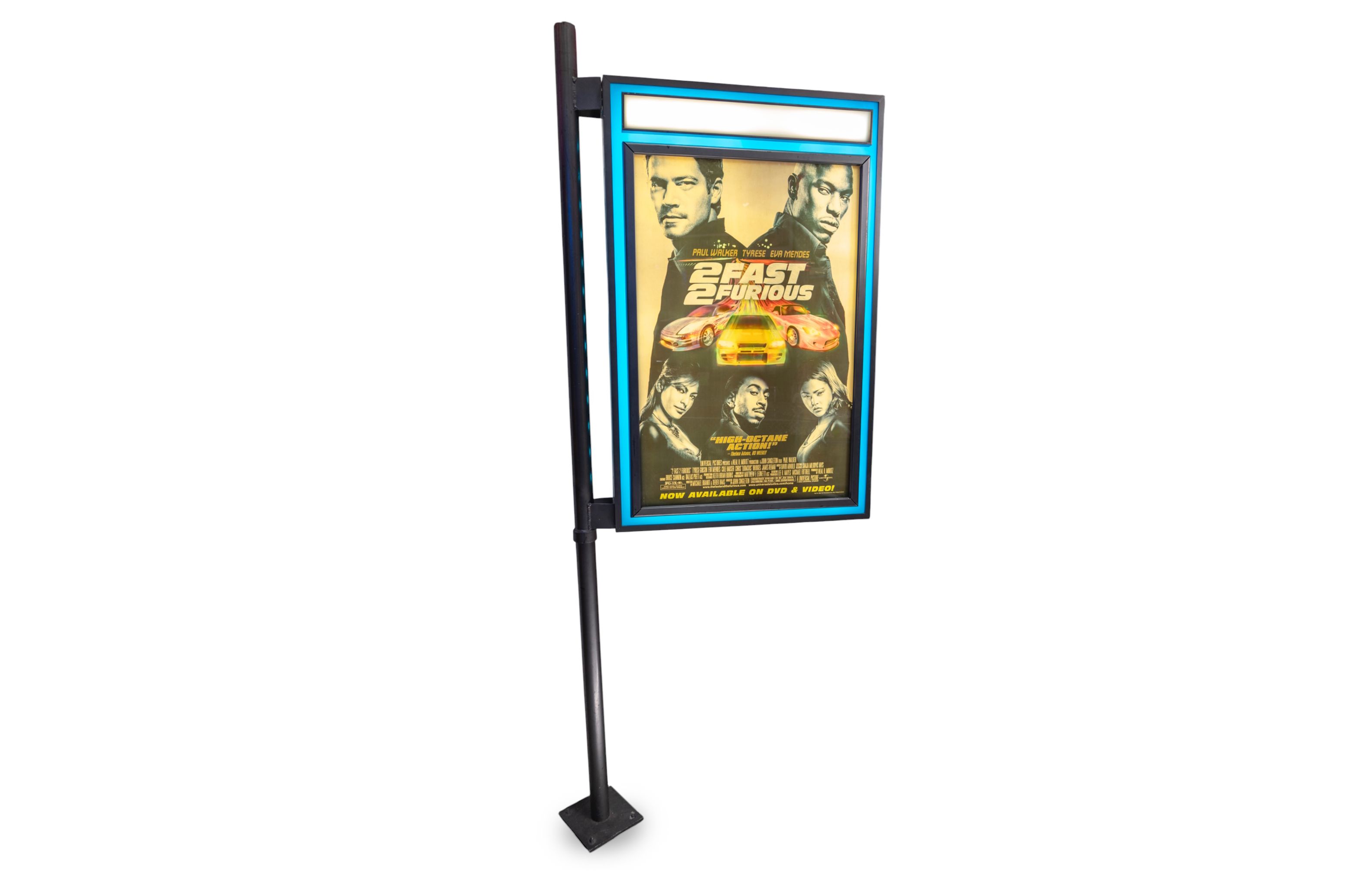 Bonhams Cars : A Double-sided movie poster display,