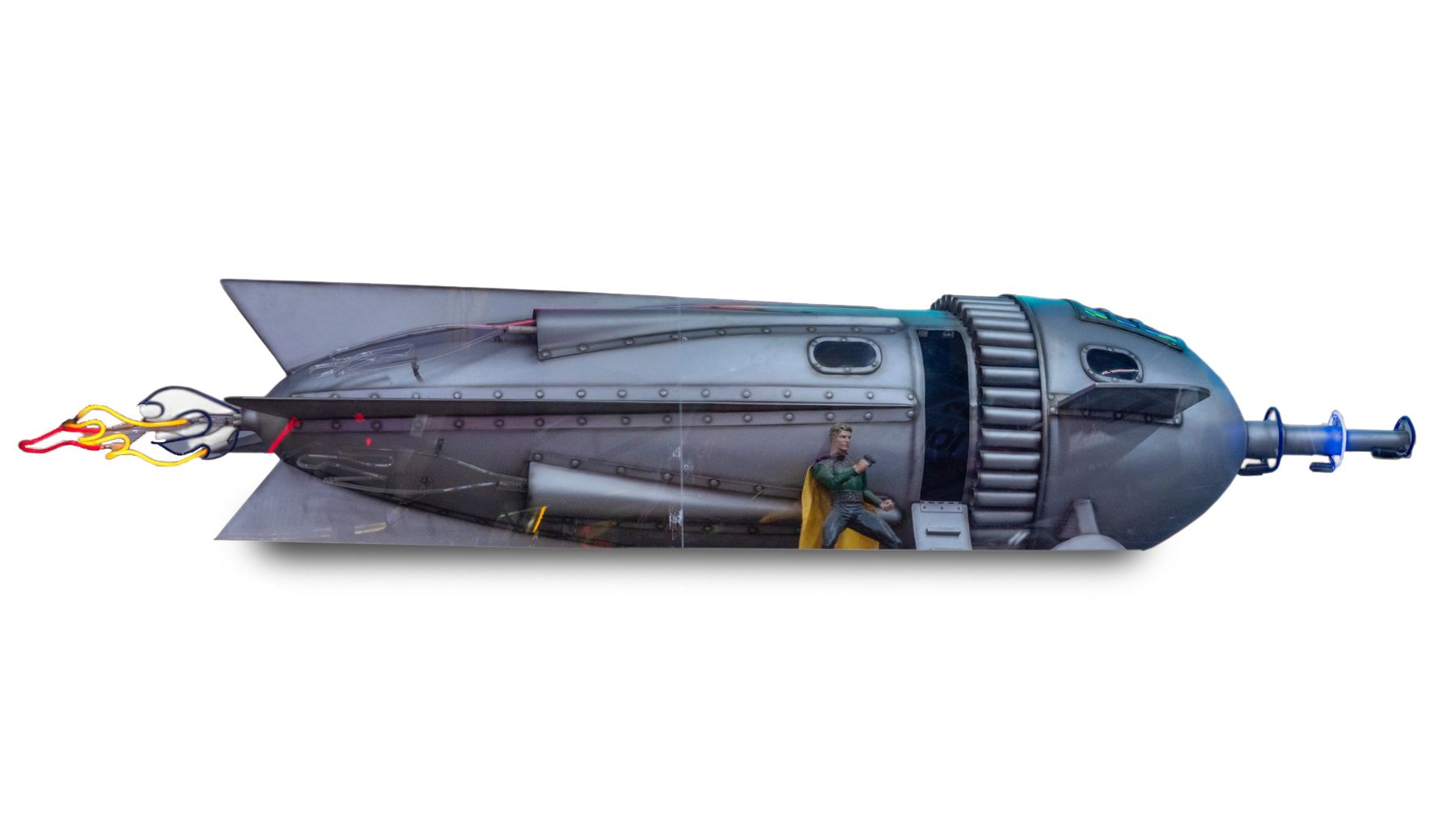 Bonhams Cars : A Flash Gordon large rocket display with neon flames,