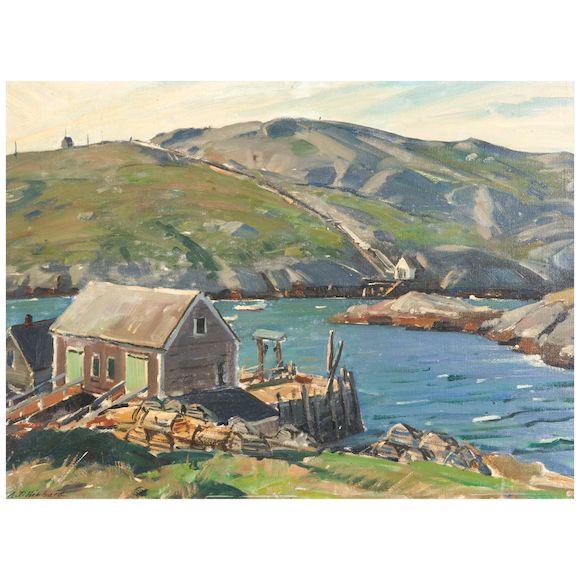 Bonhams Skinner : Aldro Thompson Hibbard (1886-1972) Landing Pier ...