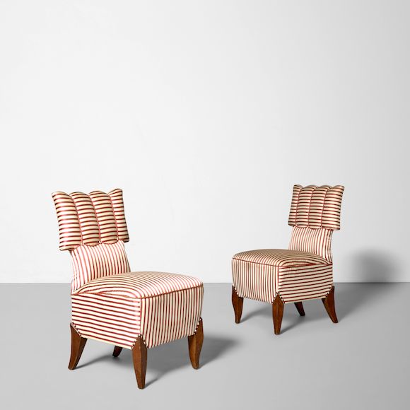 Bonhams Skinner : AUGUST ENDELL (1871-1925) Pair of Slipper Chairscirca ...