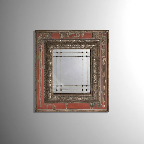 Bonhams : GEORG FUCHS (1856-1939) Wall Mirrorcirca 1920 painted and ...