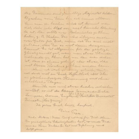 Bonhams : IMPORTANT EINSTEIN LETTER WHILE FLEEING NAZI GERMANY ...