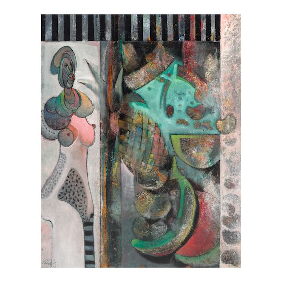 Bonhams : VLADIMIR CORA (BORN 1951) Fruteria1993oil on linen, signed ...