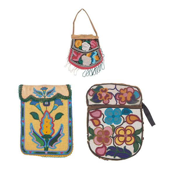 Bonhams : Three Eastern beaded bags