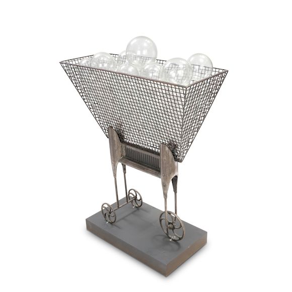 Bonhams : BELLA FELDMAN (1930-2024) Carte Blanche1995zinc-plated steel ...