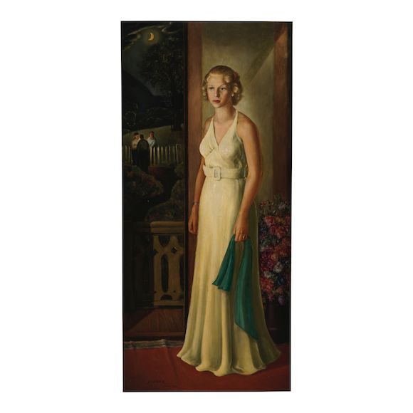 Bonhams : CLYDE SINGER (1908-1999) Doris Singer 78 x 36 in. (198.1 x 36 ...