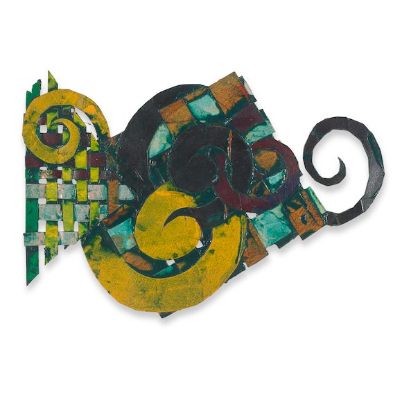 Bonhams : AL LOVING (1935-2005) Untitled (Spiral Collage)1997acrylic on ...