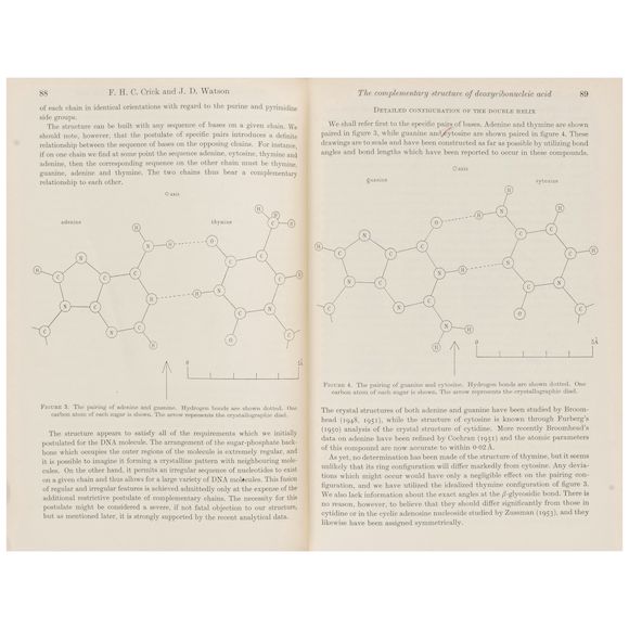 Bonhams : FIRST SIX PAPERS OUTLINING THE STRUCTURE OF DNA. WATSON ...