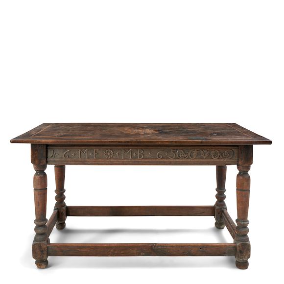 Bonhams Skinner : Carved and Inlaid Oak Tavern Table, Continental, 18th ...