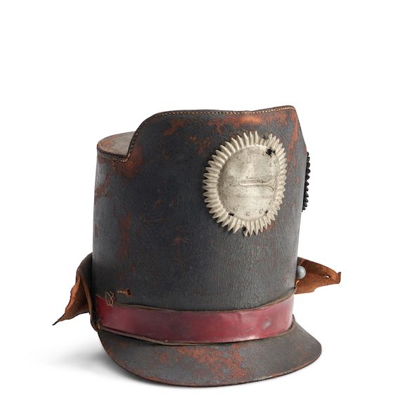 Bonhams Skinner : AN AMERICAN WAR OF 1812 LIGHT INFANTRY SHAKO.