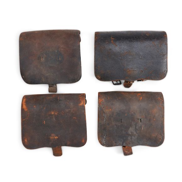 Bonhams Skinner : FOUR CIVIL WAR CARTRIDGE BOXES.