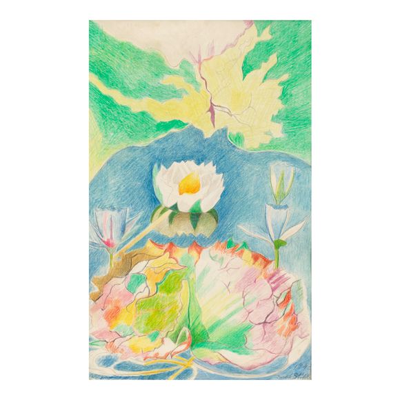 Bonhams : JOSEPH STELLA (1877-1946) Floral Still Life 22 x 14 in. (55.9 ...
