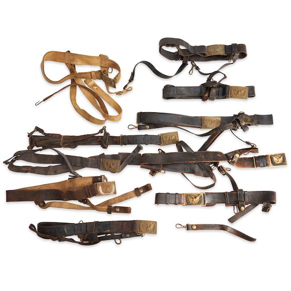 Bonhams Skinner : TEN CIVIL WAR-ERA SWORD BELTS AND BUCKLES.
