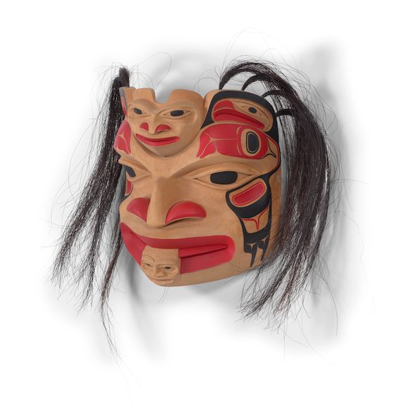 Bonhams : A Norman Jackson (Tlingit, b. 1957) Bear Transformation mask ...