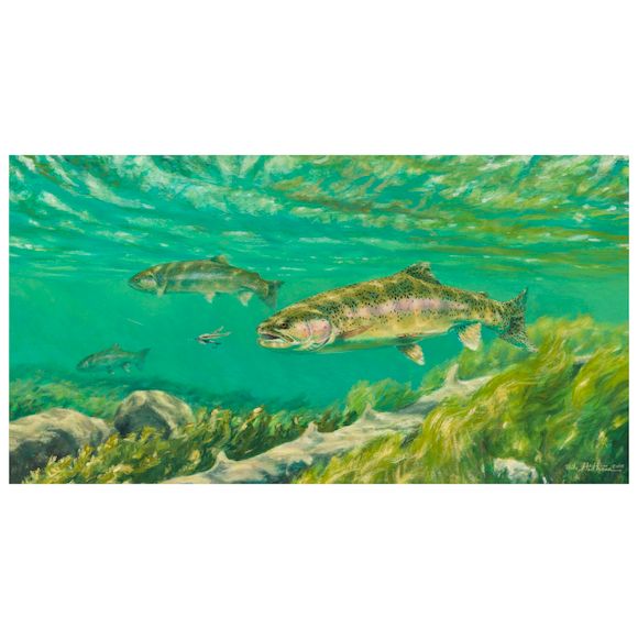 Bonhams : Mike Stidham (born 1954) Madison River Brown Trout 19 1/2 x ...