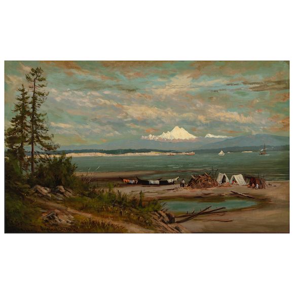 Bonhams : James Everett Stuart (1852-1941) Indian Camp, Admiralty Bay ...