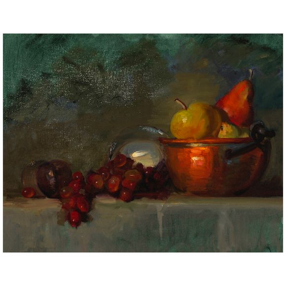 Bonhams : GENE HACKMAN (1930-2025) Still Life with Fruit 14 x 18 in.