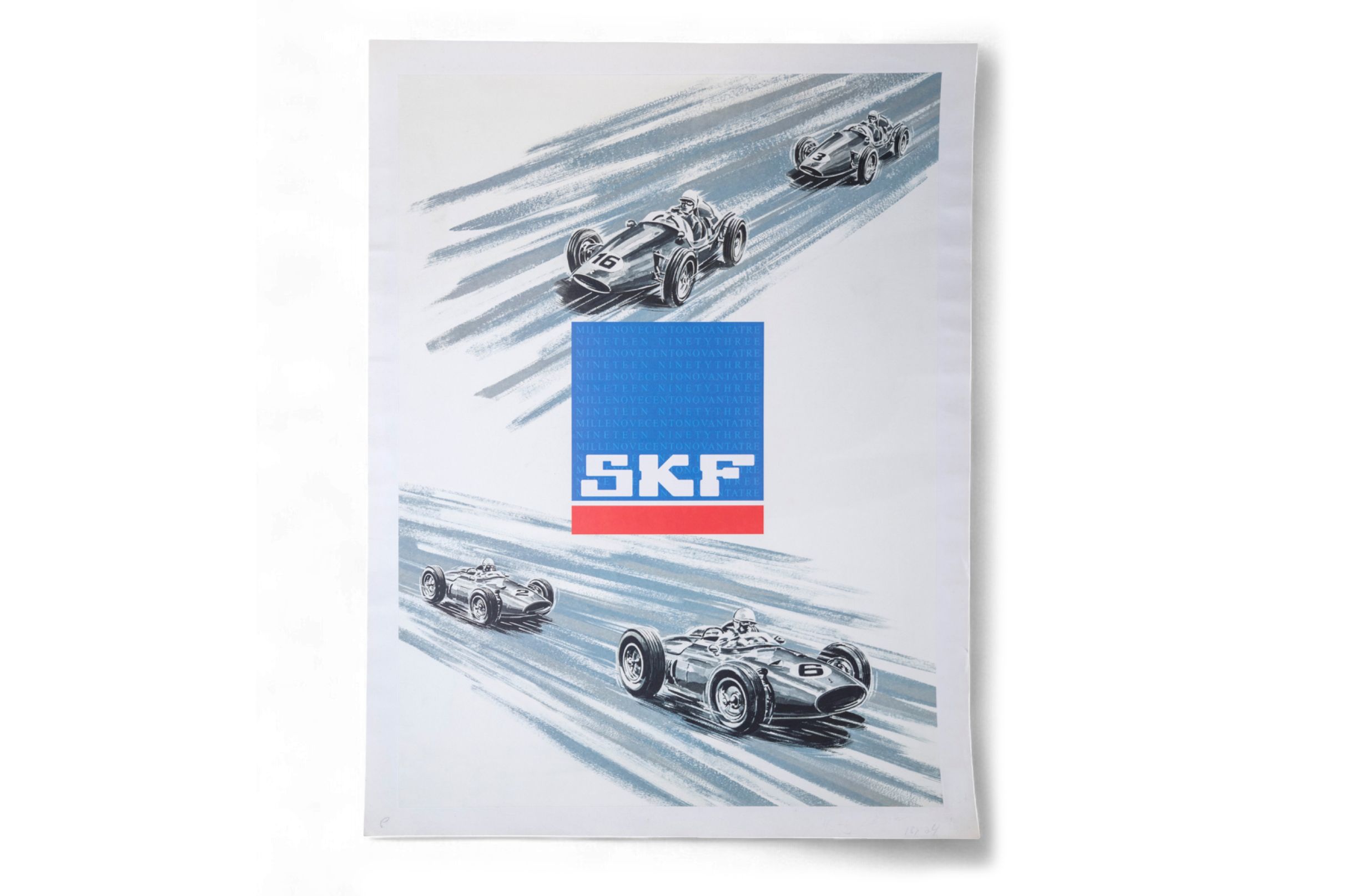 Bonhams Cars : An 'SKF' advertising poster, circa 1990s,