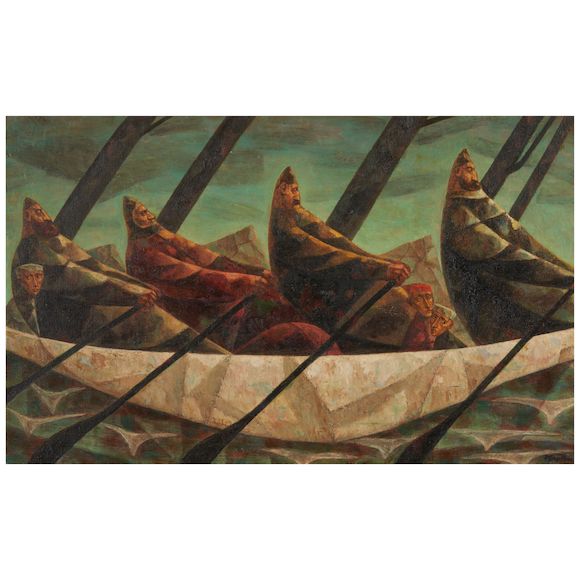 Bonhams Skinner : John Fenton (American, 1912-1977) Oarsmen and their ...