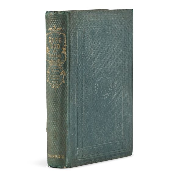 Bonhams Skinner : THOREAU, HENRY DAVID. 1817-1862. Cape Cod. Boston ...