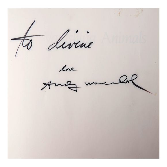 Bonhams Skinner : INSCRIBED BY WARHOL TO DIVINE. WARHOL, ANDY. 1928 ...