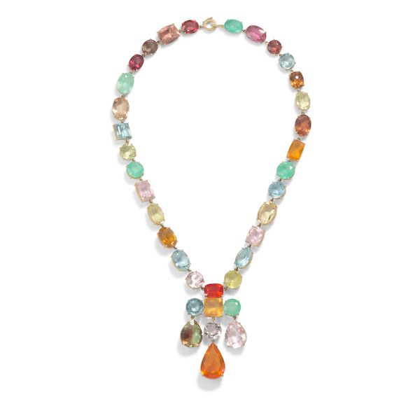 Bonhams : IRENE NEUWIRTH: AN 18K GOLD AND GEMSTONE 'GEMMY GEM' NECKLACE