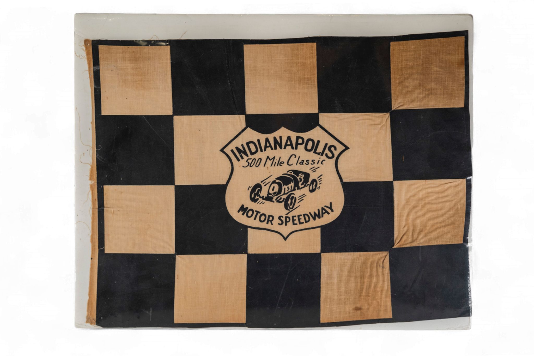 Bonhams Cars : An Indianapolis Motor Speedway race flag souvenir,