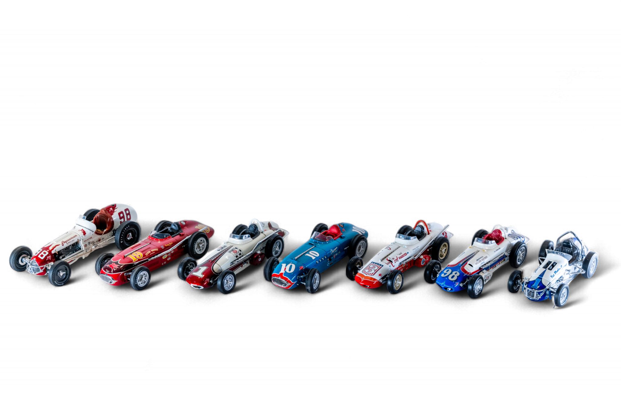 Bonhams Cars : A group of six 1:18th scale Vintage Indy car die-cast ...