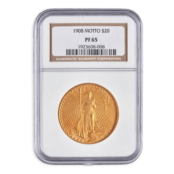 Bonhams Skinner : A UNITED STATES 1908 MATTE PROOF NO MOTTO ST. GAUDENS ...