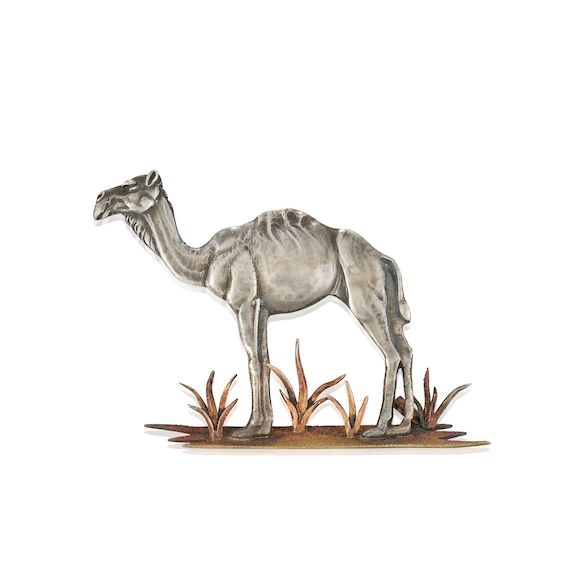 Bonhams Skinner : BUCCELLATI: A STERLING SILVER AND 18K GOLD CAMEL BROOCH