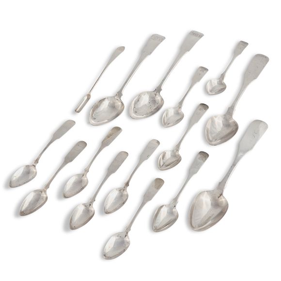 Bonhams Skinner : Fifteen Coin Silver Spoons James Appleton (1785-1862 ...