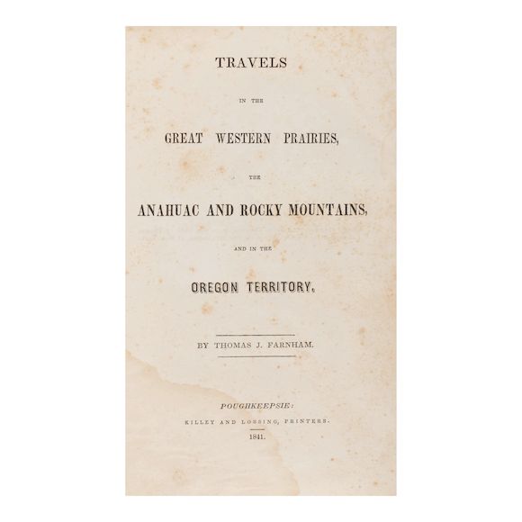 Bonhams : "THE BEST ACCOUNT OF THE FIRST OVERLAND-TO-OREGON MIGRATION ...