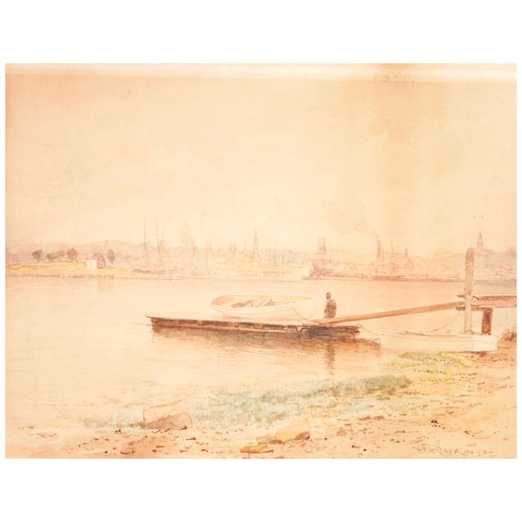 Bonhams Skinner : Charles Henry Gifford (1839-1904) On the Pier in a ...