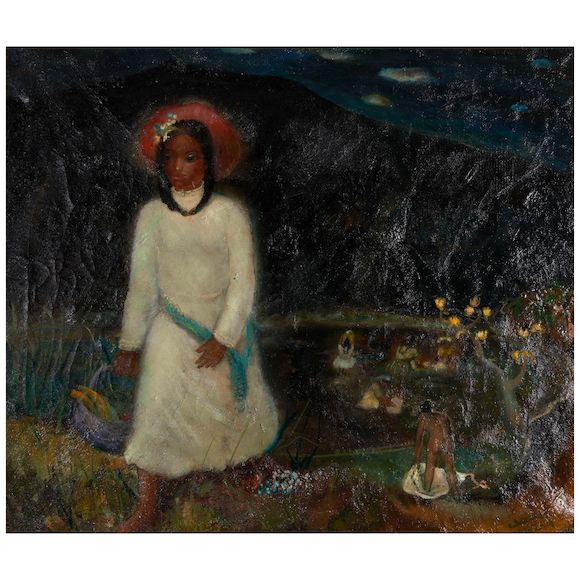Bonhams Skinner : Charles W. Ward (1900-1962) After the Bath 26 x 30 in ...