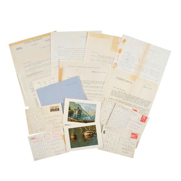 Bonhams : VERA AND VLADIMIR NABOKOV LETTERS, INCLUDING A BUTTERFLY ...