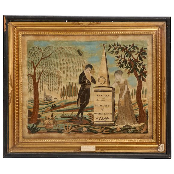 Bonhams Skinner : Needlework Memorial to Daniel Kissam probably New ...