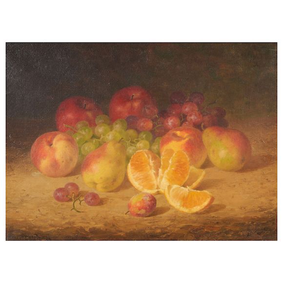 Bonhams Skinner : Bryant Chapin (1859-1927) Still Life of Fruit 14 x 19 ...