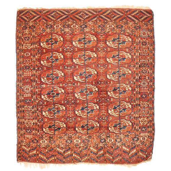Bonhams Skinner : Tekke Wedding Rug Turkestan 3 ft. 5 in. x 3 ft. 10 in.