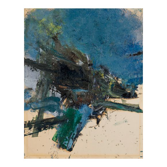 Bonhams : BUDD HOPKINS (1931-2011) #4 Abstraction 10 7/8 x 13 3/4 in ...
