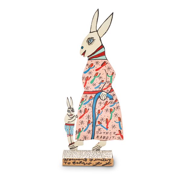 Bonhams Skinner : Howard Finster (1916-2001) Mother Rabbit, 1998