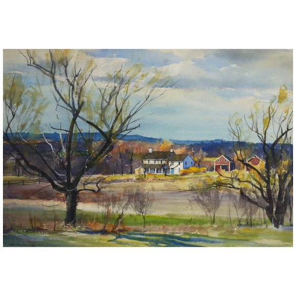 Bonhams Skinner : Harry Leith-Ross (1886-1973) Spring in Our Valley ...