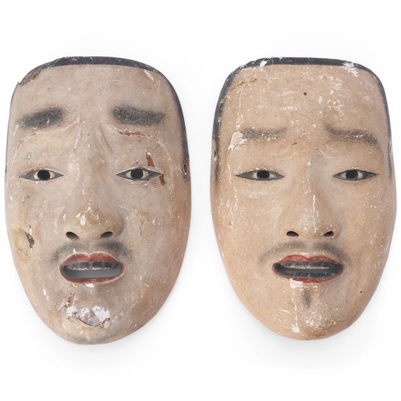 Bonhams Skinner : Two Noh Masks, Chujo Japan, early 20th century, (2)