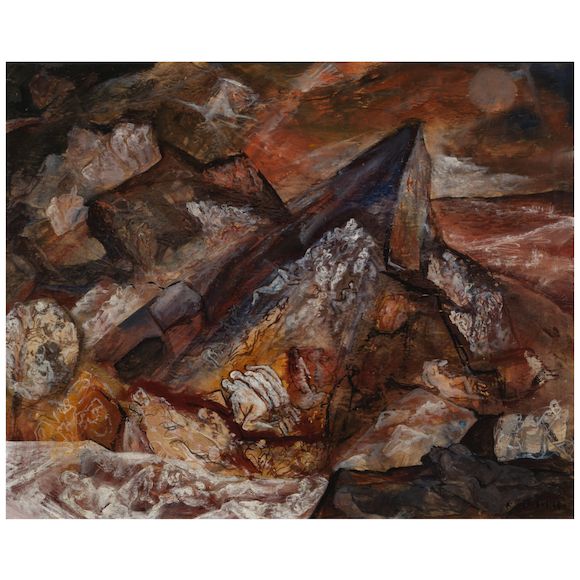 Bonhams : Kenneth L. Callahan (1905-1986) Mountains & Multitudes 17 1/2 ...