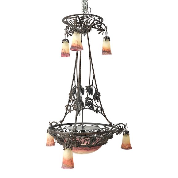 Bonhams Skinner : MULLER FRÈRES (1895-1933) CHANDELIER France, c. 1900 ...