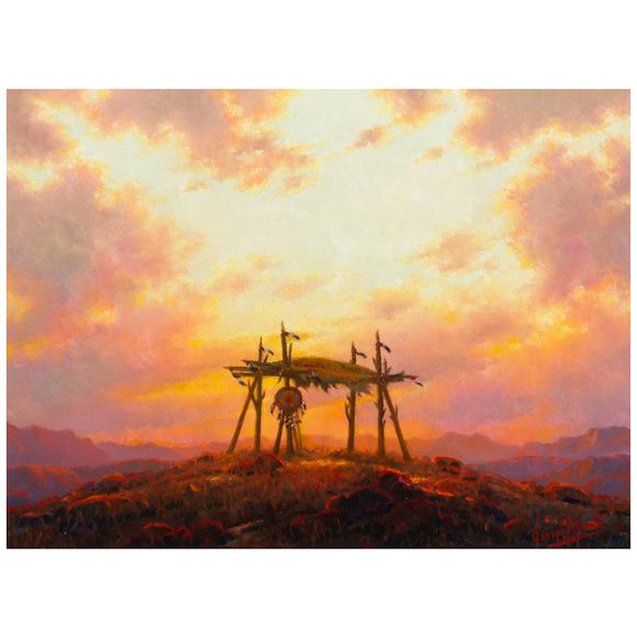 Bonhams : George Dee Smith (born 1944) The Fallen Warrior 9 x 12 in.