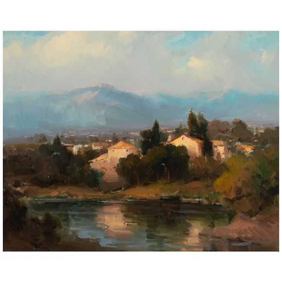 Bonhams : Ovanes Berberian (born 1951) Tuscan Landscape (Montecatini ...