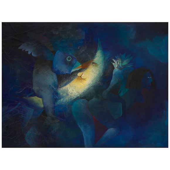 Bonhams : JUAN VINCENTE BONACHEA (1957-2012) Untitled 29 1/2 x 39 1/8 ...